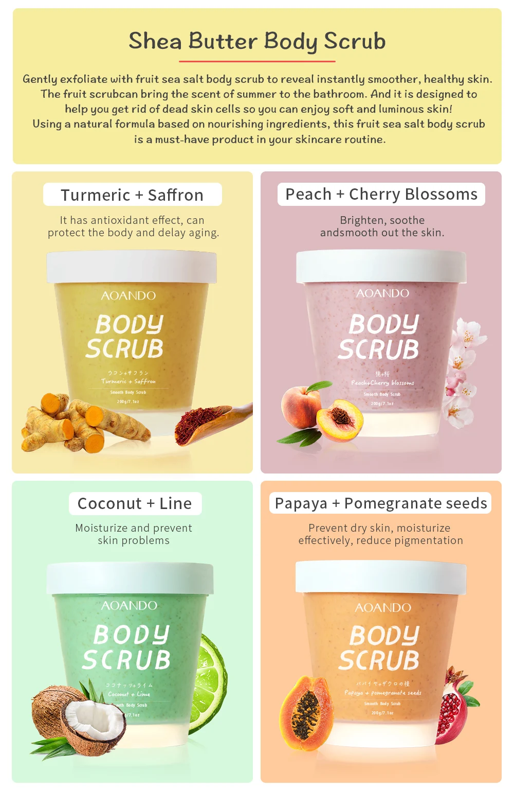 Wholesale Shea Ice Cream Body Scrub - Hydrating Exfoliating Nourishing ...