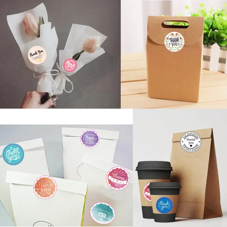 Professional Custom Brand Logo Personalized Vinyl Thank You Stickers ...
