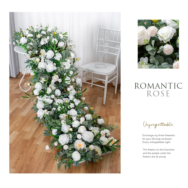 Stage Table Popular Event Decorated Floral Table Runner