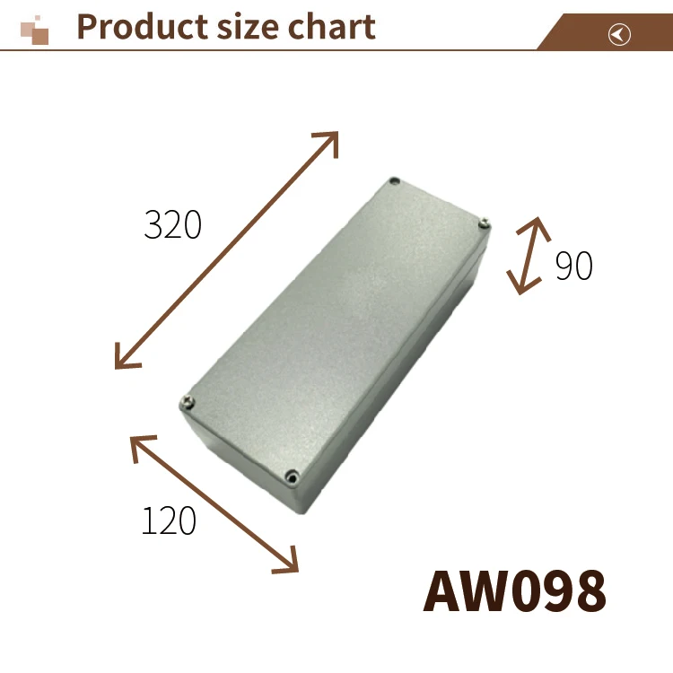 Aw098 Electrical Ip67 Diecasting Aluminum Enclosure Waterproof Box For ...