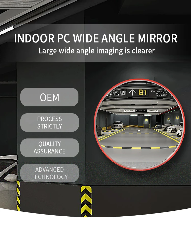30/45/60/80 cm Indoor Round Mirror 130 Viewing Angle PC/Acrylic ...