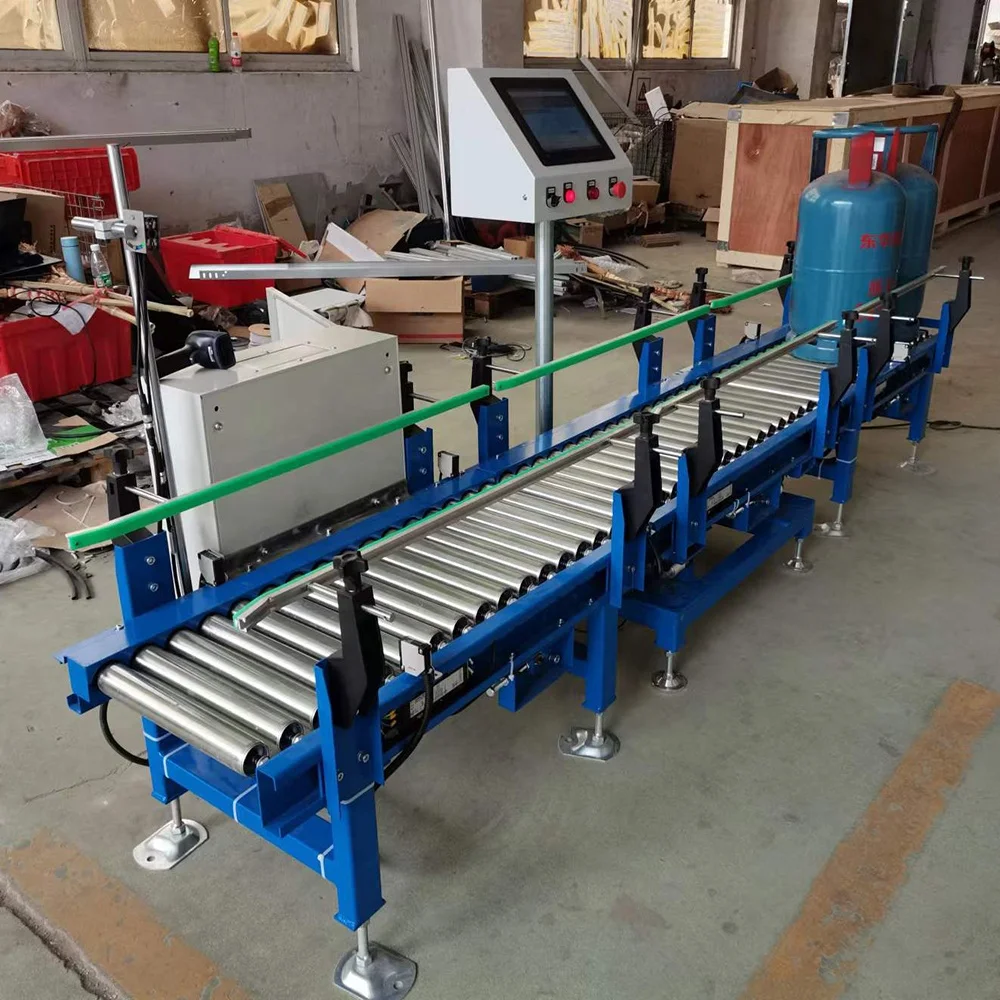 Roller Conveyor Scale for Gas Tank - Scanning Weighing System