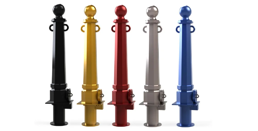 Cast Iron Parking Guard Post - Movable Traffic Barrier