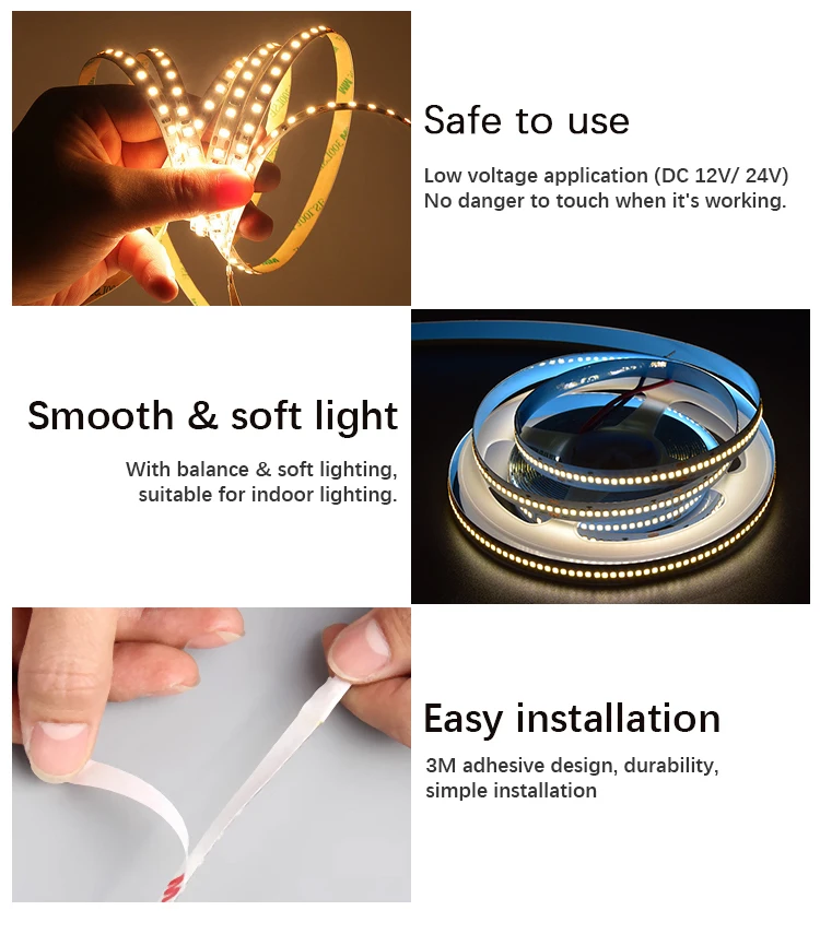 Low Voltage Led Strip Light 12v 24v 120led Ce Rohs 3 Years Warranty ...