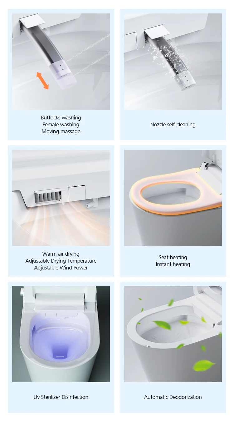 Luxury European Wall Mounted Concealed Tank Bathroom Sensor Electric ...