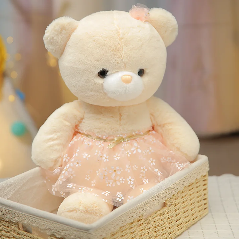 Cute Little Pink Dress Stuffed Teddy Bear Whiscash Plush Toy - Buy ...