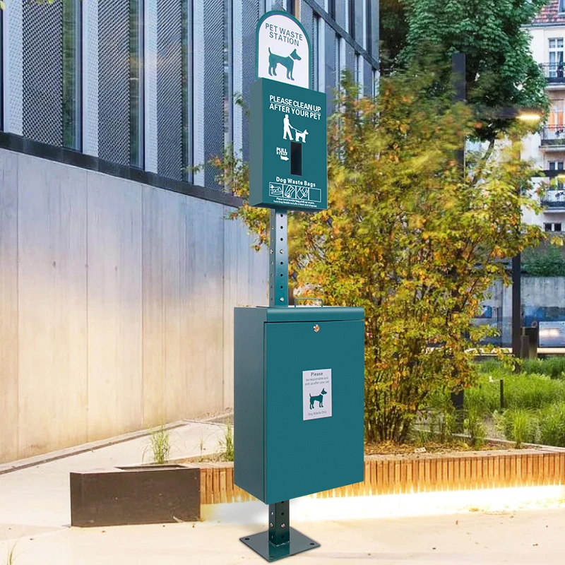 Outdoor Pet Excrement Dustbin Square Community Park Pet Cleaning Tools ...