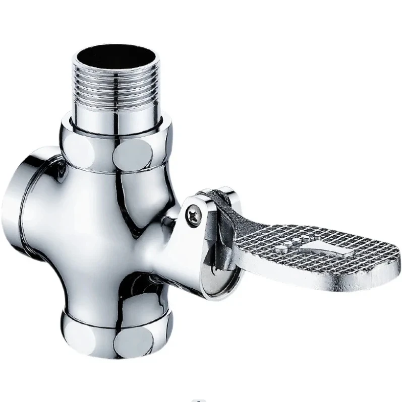 New Flush Valve for Toilets Foot Pedal Toilet Flush Valve Copper ...