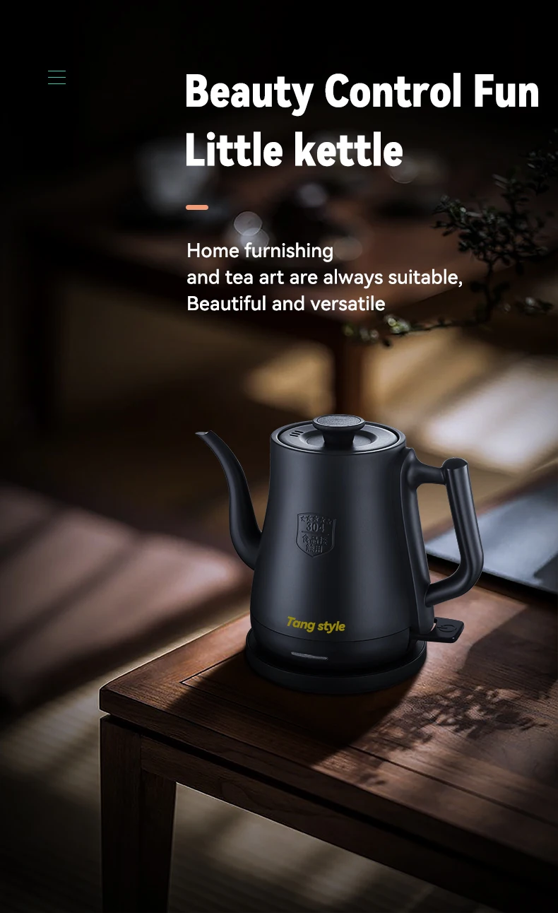 1l Round Bottom Gooseneck Coffee Mouth Electric Kettle 360 Rotary ...