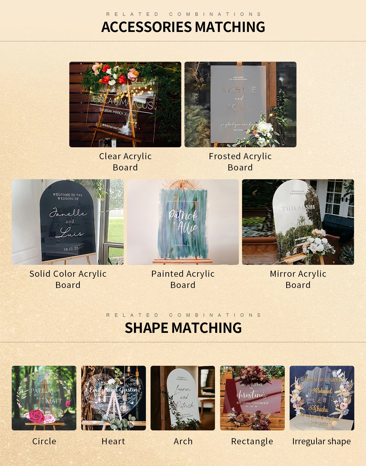 Acrylic Wedding Welcome Sign Board Stand For Engagement Wedding ...