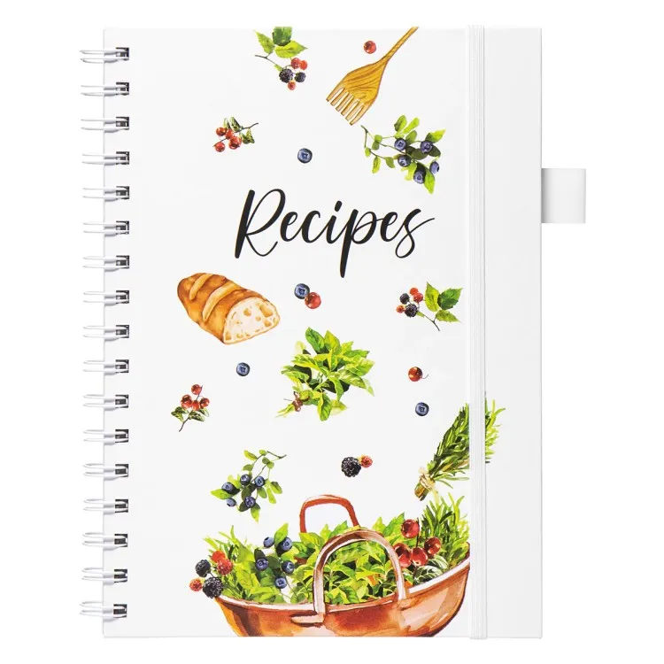 Custom Printing planner dairy note book reciper organizer A5 Spiral ...