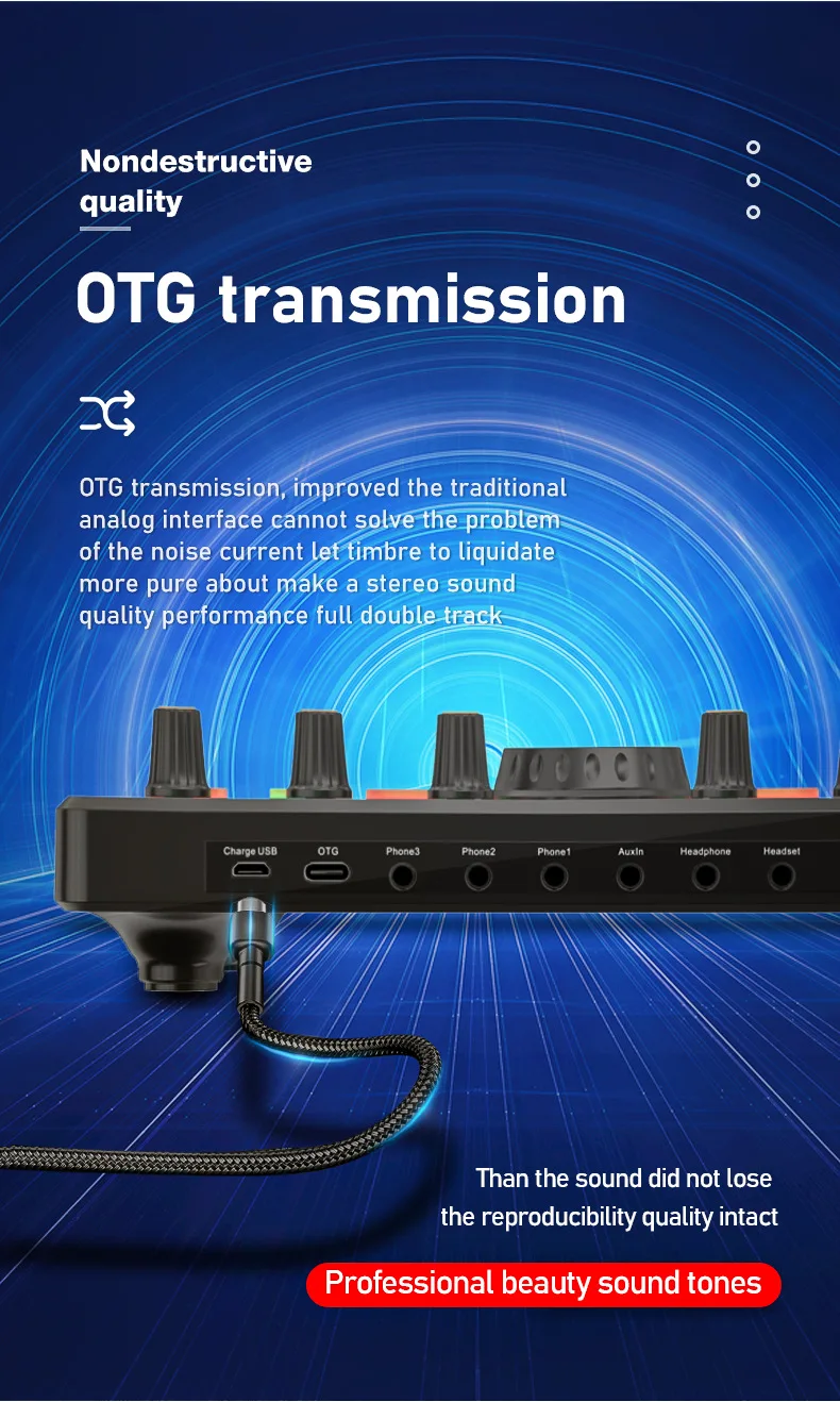 Professional Condenser Microphone Audio Sound Cards Sets