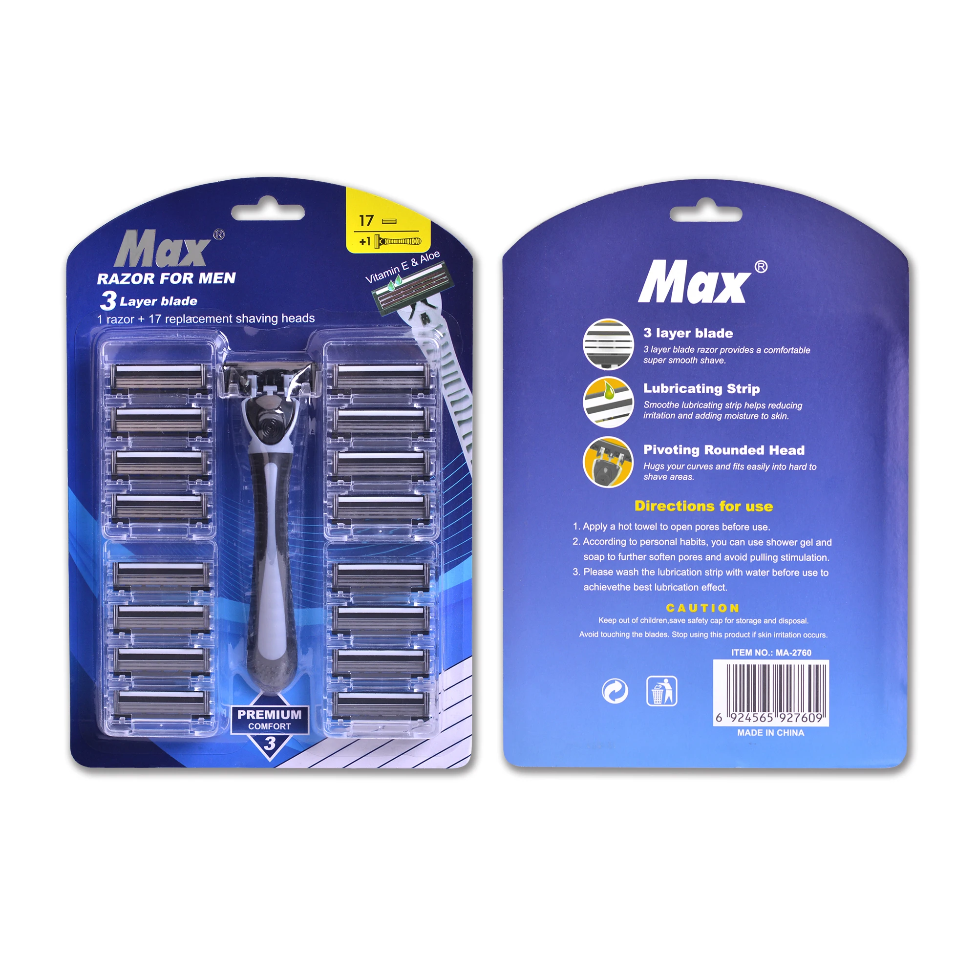 Alibaba.com: Max 3 Blades Disposable Razor with 17 replacements, 20 ...