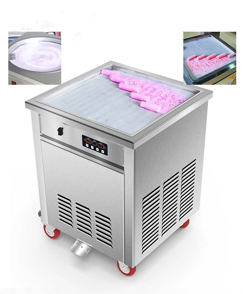Ice Cream Machine Fried Ice Cream Roll Machine Freezing Pan Fried Ice ...