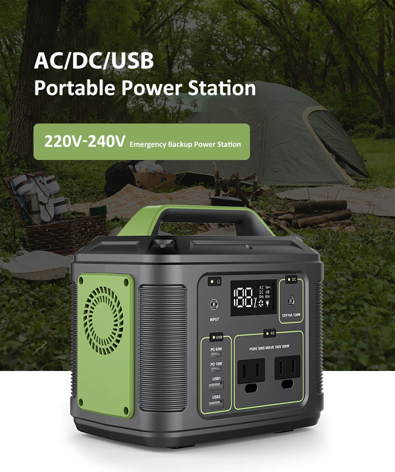 AC 200W Portable Solar Generator Mini Power Station for Camping ...