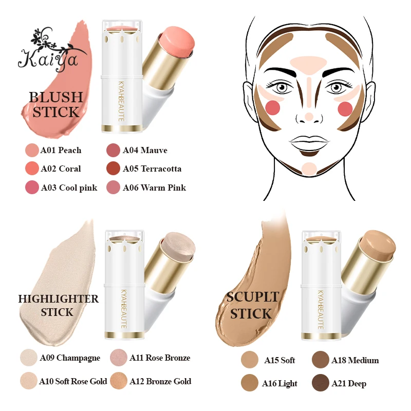 Wholesale Natural Face Shadow Enhance Make up Long Wear Bronzer Soft ...