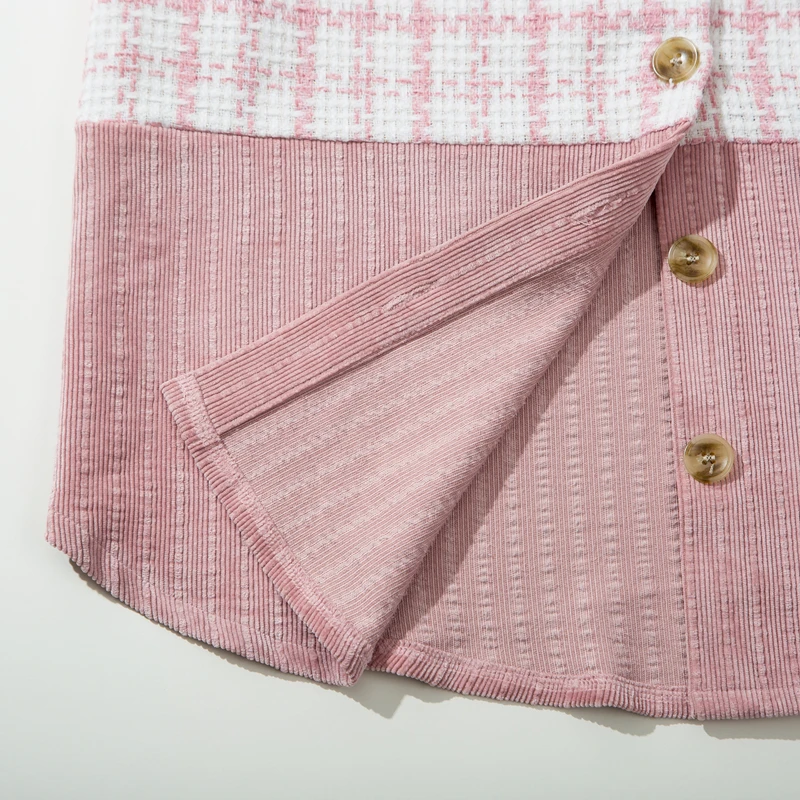 Customized 2024 Shacket Plaid Shackets With Pockets For Women Patchwork ...