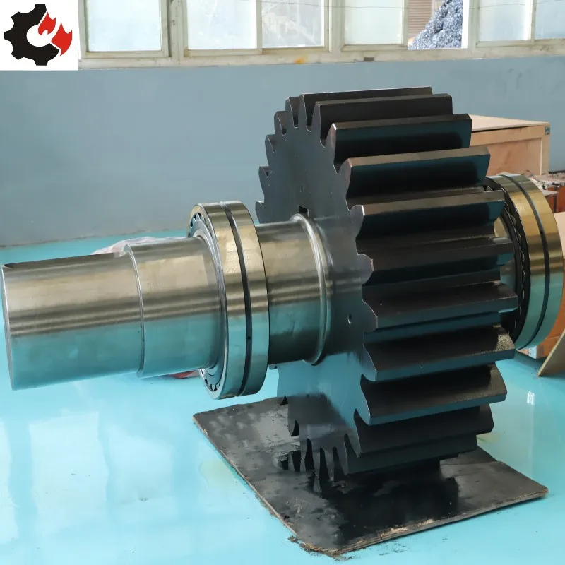 Custom Large Module Long Pinion Shaft SAE 4140 Metal Forged Machining ...