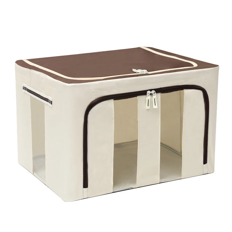 Steel Frame Storage Box With Clear Window Foldable Design With Double ...
