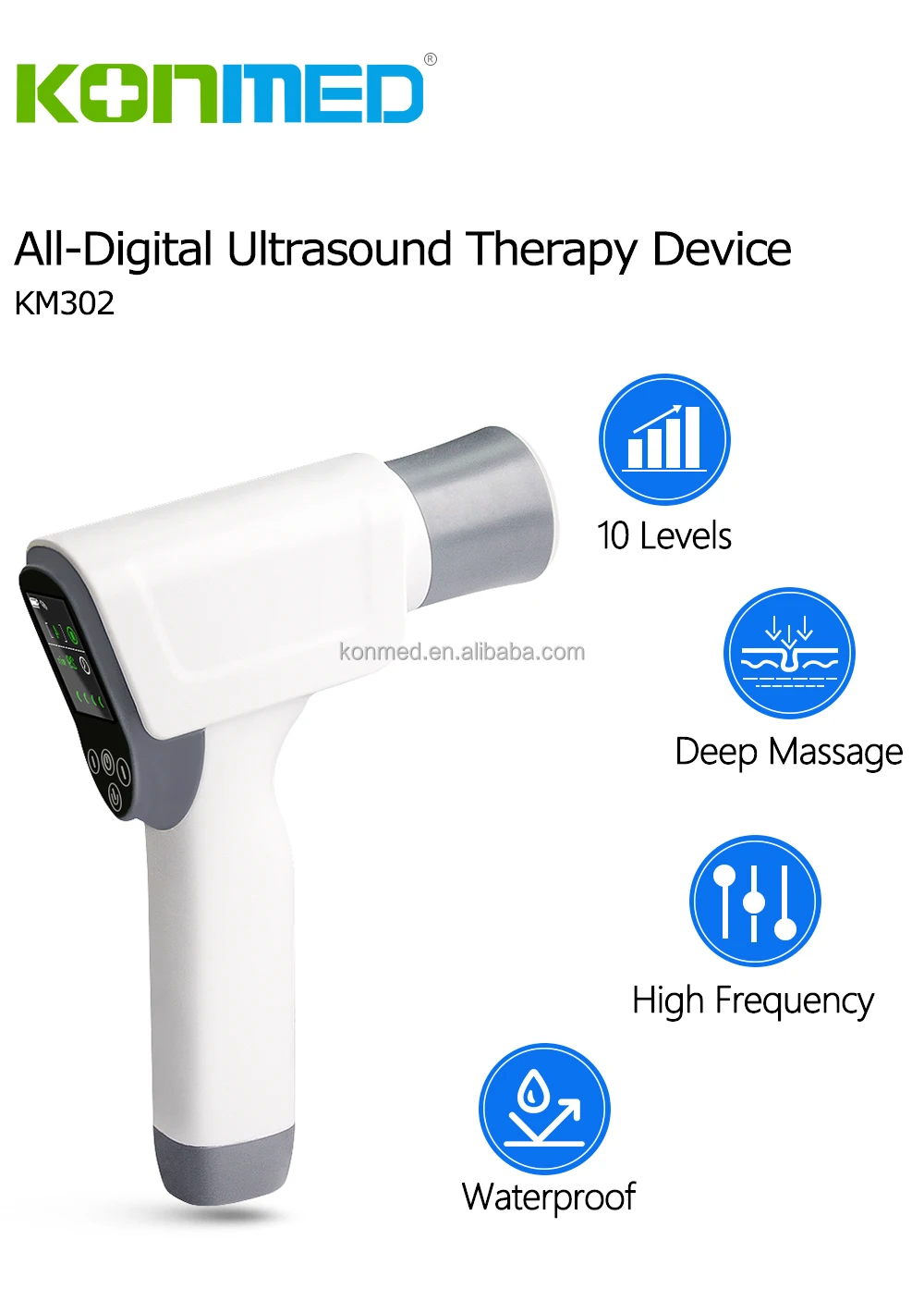 Konmed All-digital Ultrasound Physical Therapy Medical Soft Tissue ...