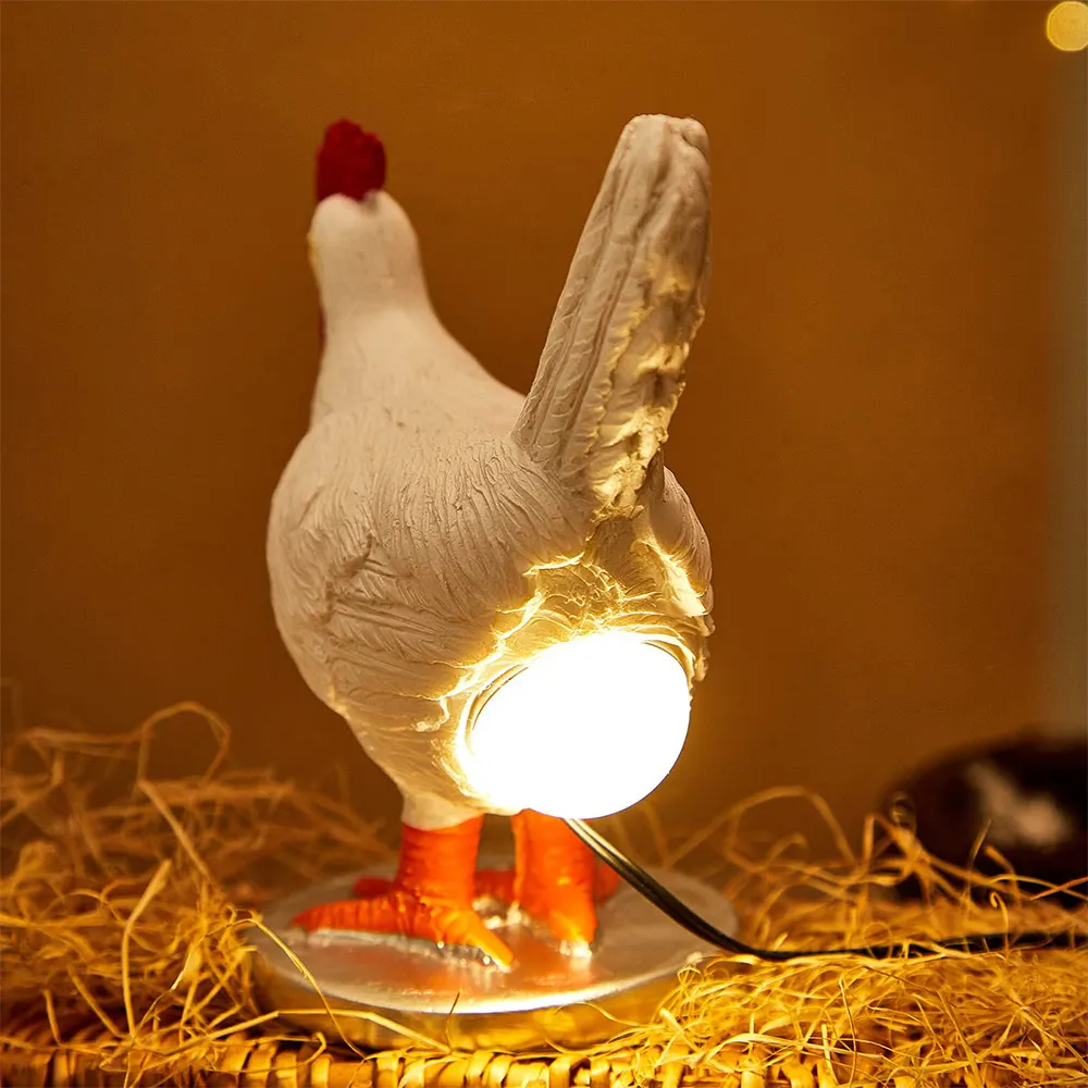 3d Chicken Egg Lamp,Lifelike Resin Chicken Egg Night Light Egg Laying ...
