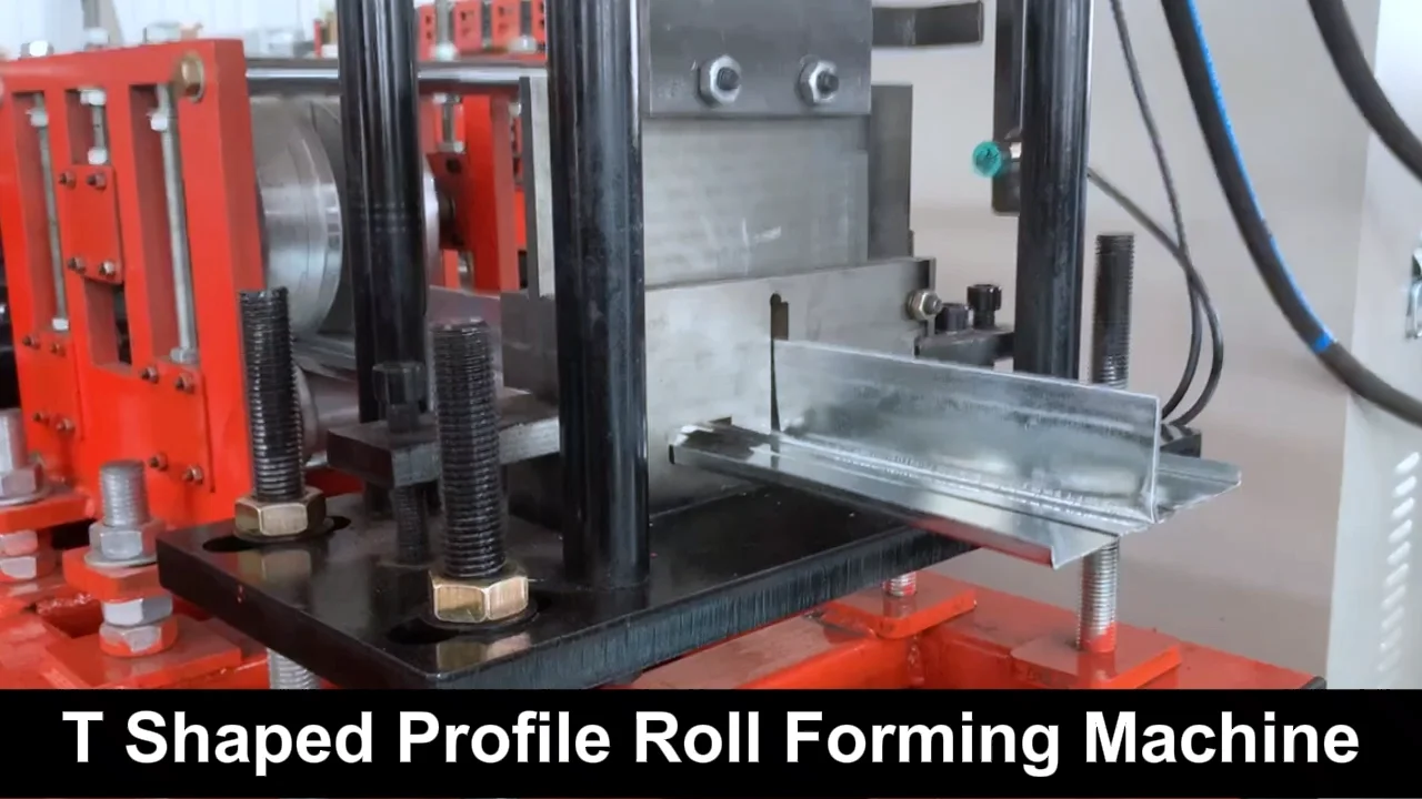 Custom Aluminium T Shaped Profile Roll Forming Machine T Channel Making ...