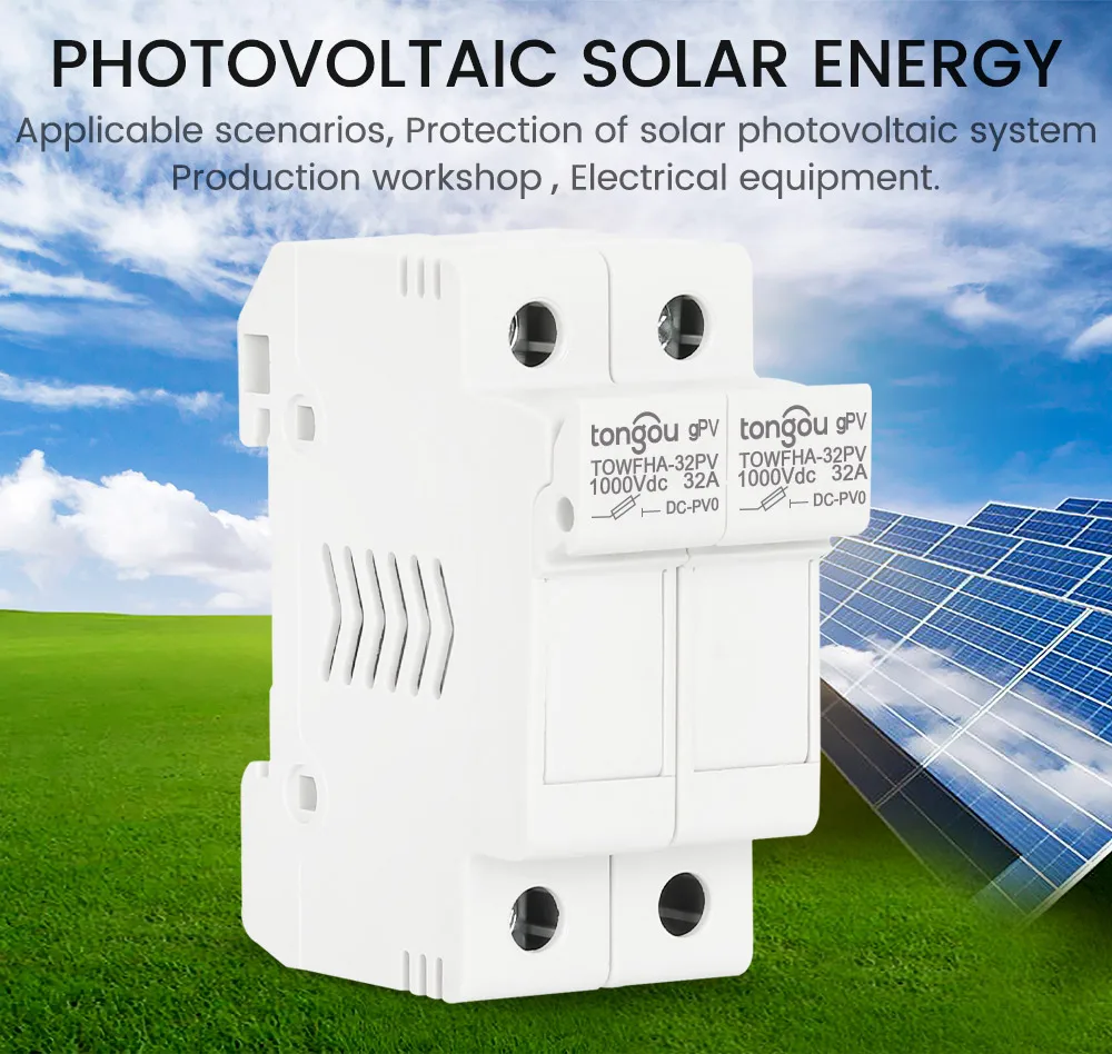 2 Pole 30a Solar Dc Fuse Thermal Fuse 1000v Fuse Holder With Tuv Ce ...