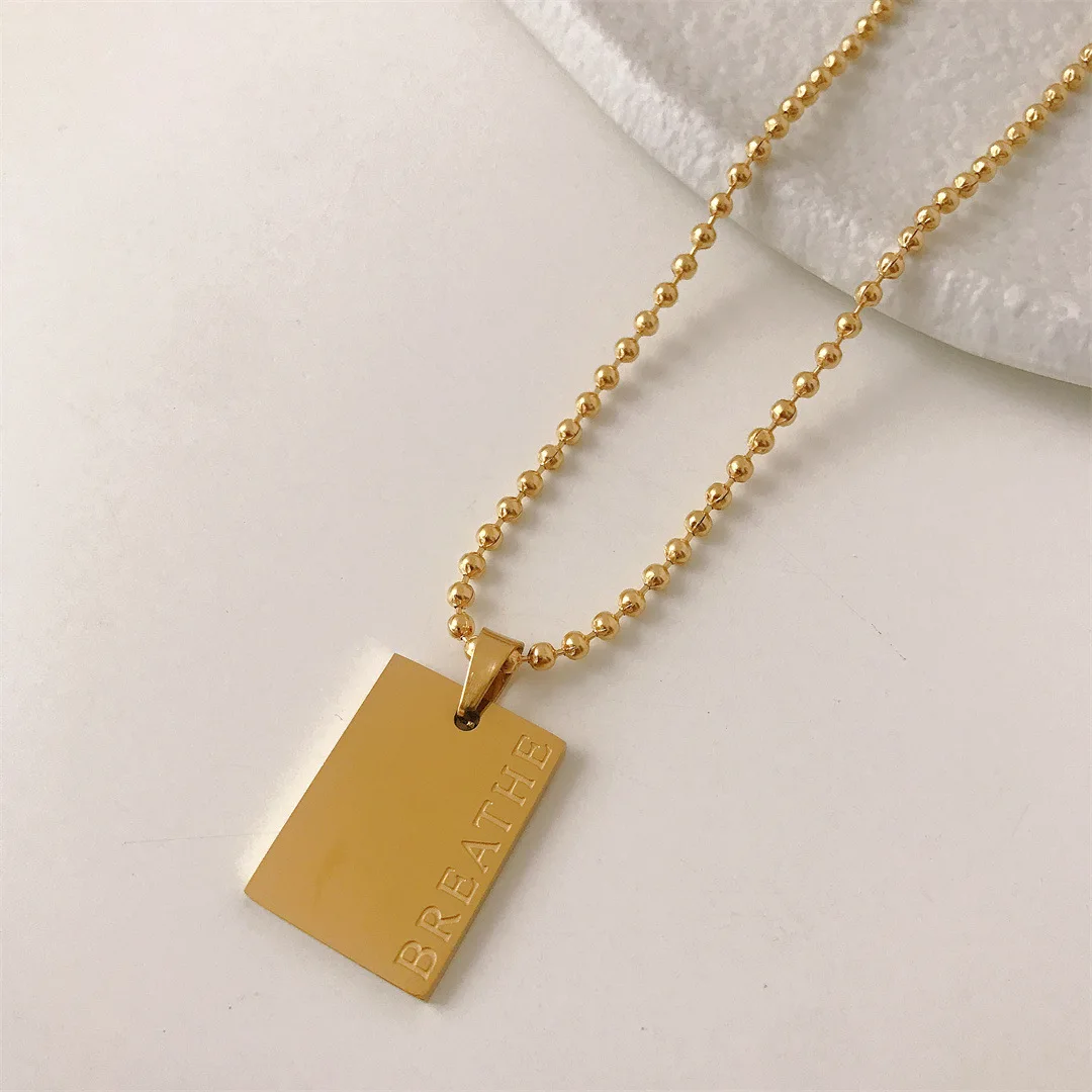 316 Stainless Steel 18k Gold Plated Necklace For Women Men Custom ...