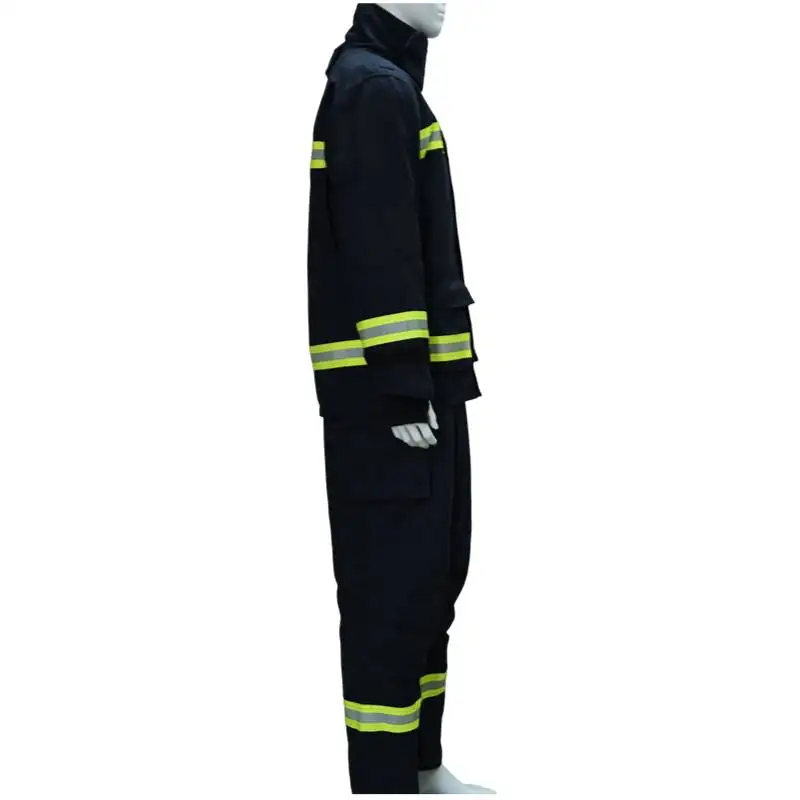 Fireman Uniforms CE ISO EN469 Level Aramid Navy Bule Firefighting Fire ...