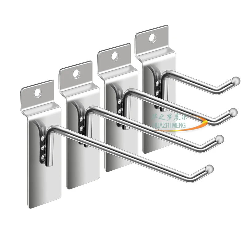 Hot selling supermarket slatwall display hook single wire metal shelf ...