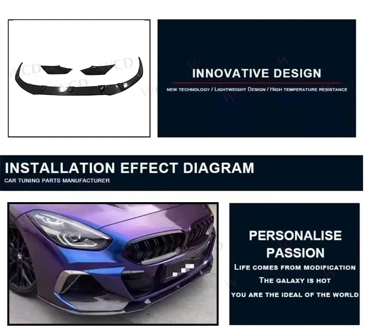 G29 Carbon Fiber Front Bumper Lip for BMW Z4 G29 M Sport 2019+ Front ...