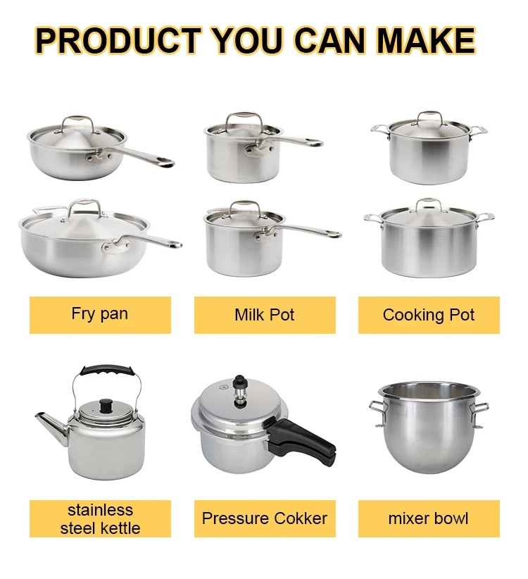 Cooking Pots Making Machine Press Wok Kitchen Stainless Steel Cookware ...