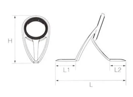 Ultra Light Gold Color Stainless Steel Fishing Rod Guides K Series ...