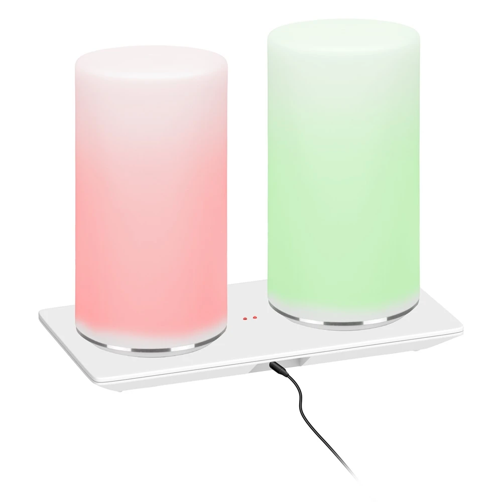 Led Rgb Desk Lamp Glass Material Bright Portable Table Lamp Night Light ...