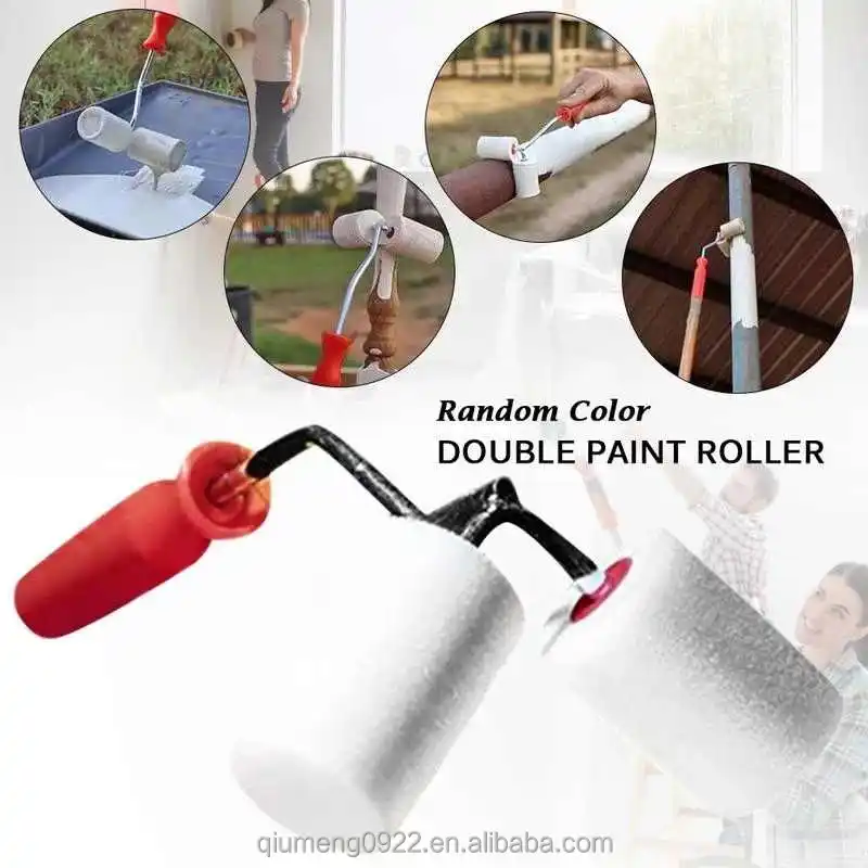 Double Sided Paint Roller Brush Roller Brush Painting Brushes Cylindrical Corner Painting Home Improvement Tools Alibaba
