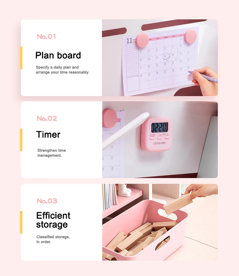 Children Drawing Study Table Chair Set Pink Blue Home Use Student Chair ...