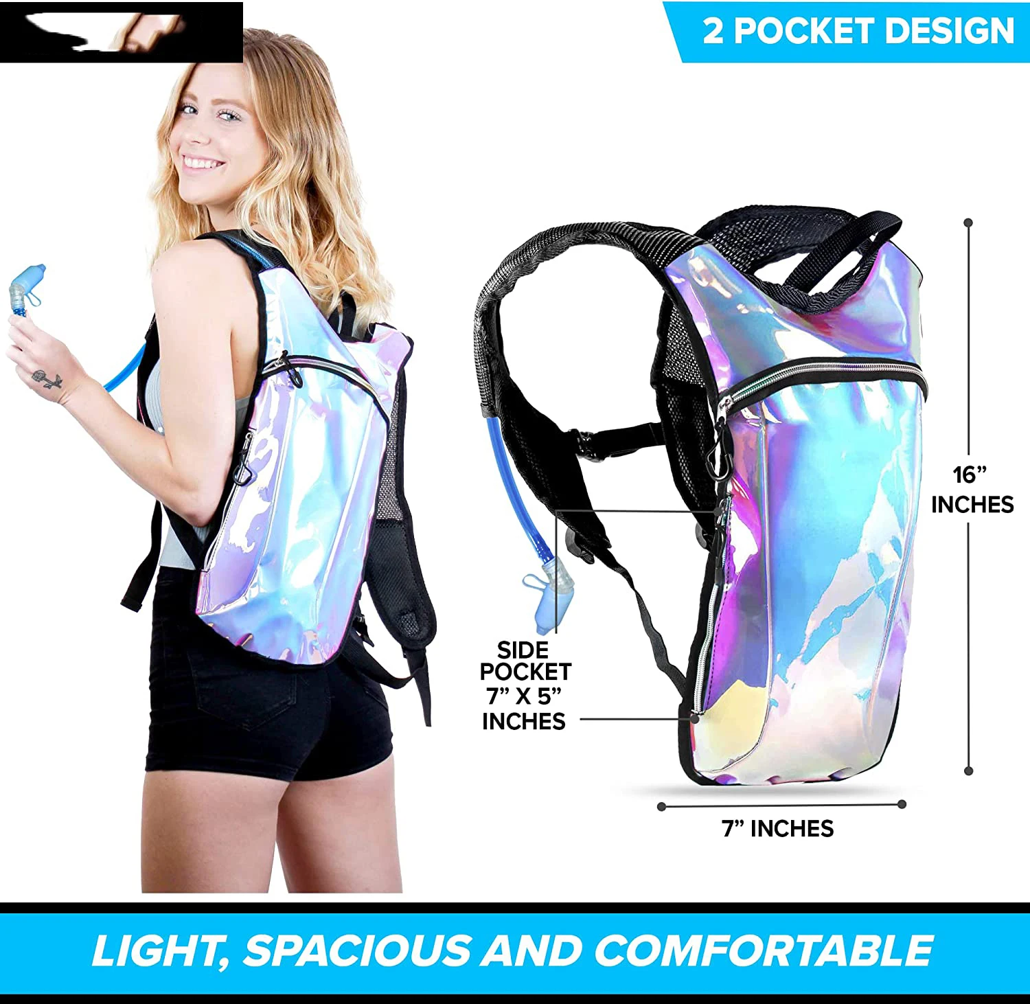 Hydration Backpack Water Backpack with 2l Hydration Bladder- Rave ...