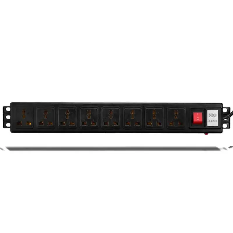 1U 7 Way 16A 250V EU Standard PDU with Switch - IDEX/OEM/ODM