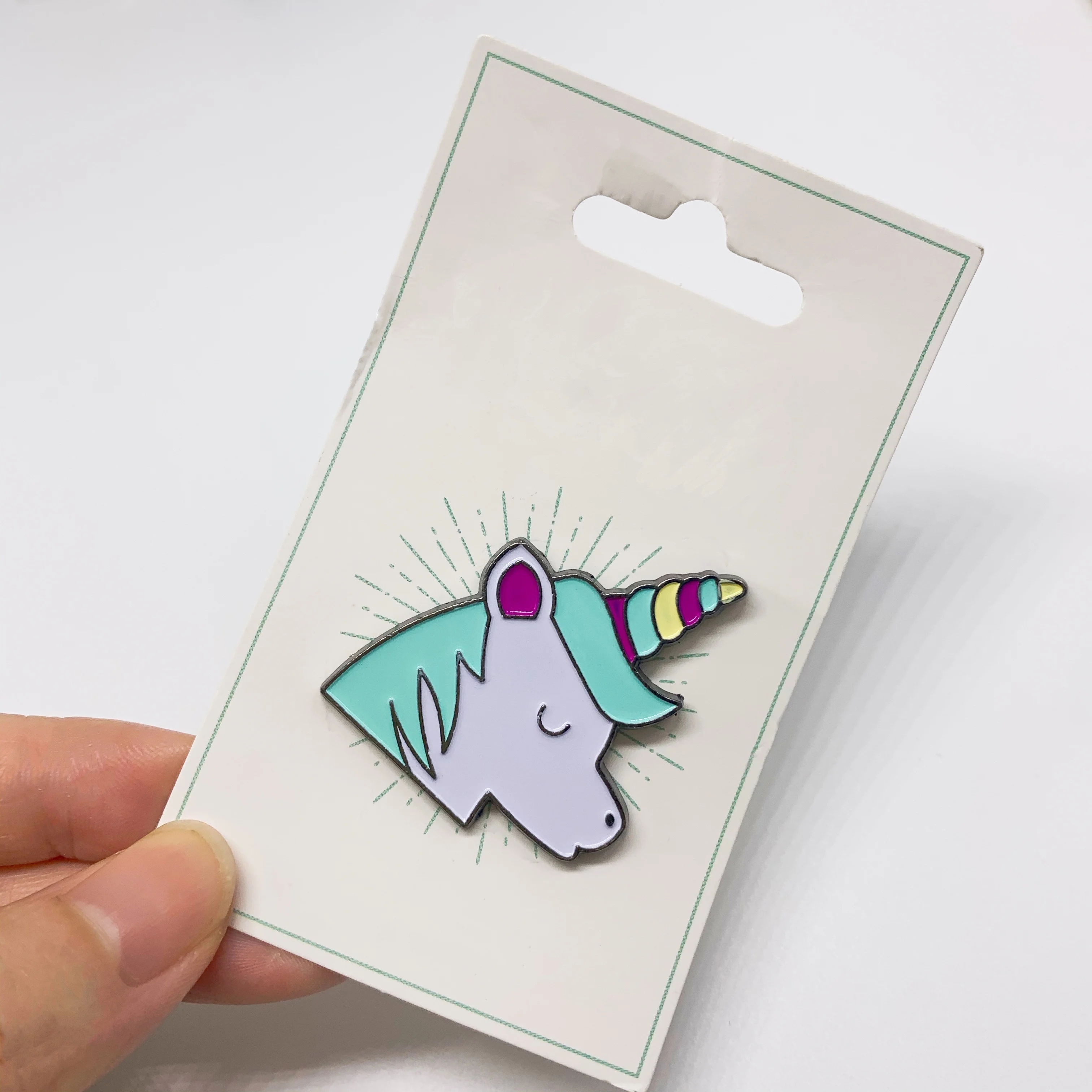 Cute Unicorn Soft Enamel Pin 3D Engraved Black Nickle High Polished ...