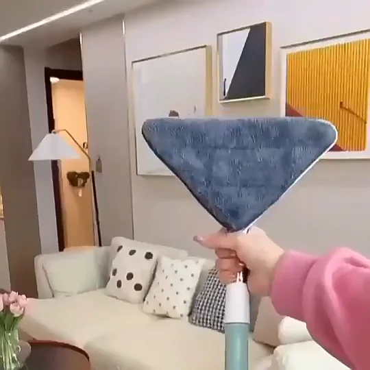 360 Rotating Home Wall Window Wiper Cleaner Triangle Mops Microfiber ...