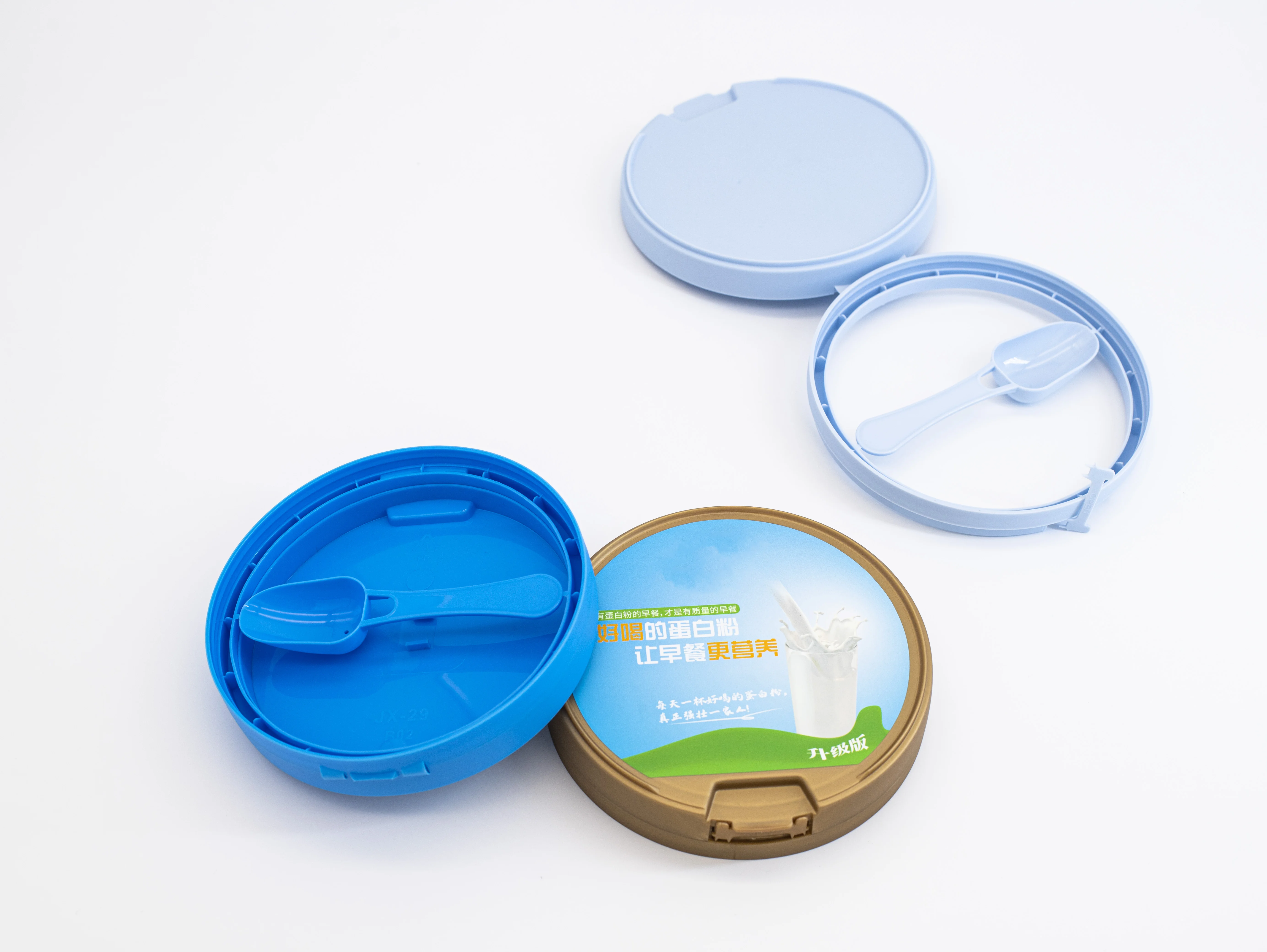 New Style Factory Supply Plastic Powder Tin Lid Custom Color Flip Top ...