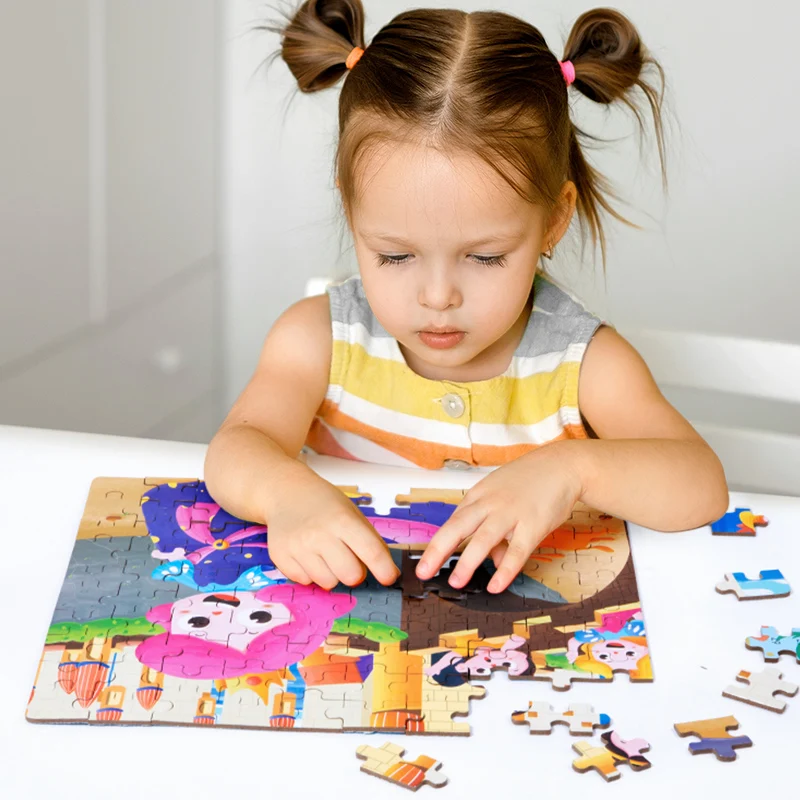 Hot Sell 100 Pieces Cartoon Jigsaw Puzzles - Eco-Friendly Montessori ...