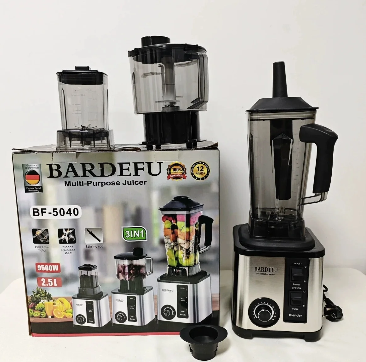 6 in 1 Blenders Machine 9500w Electric Food Processor Crest Silver ...