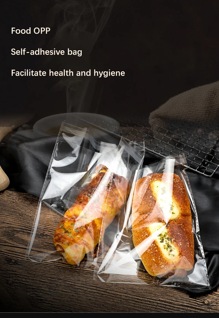 Custom Flat Square Bottom Transparent Clear Biscuit Strawberry Bread ...