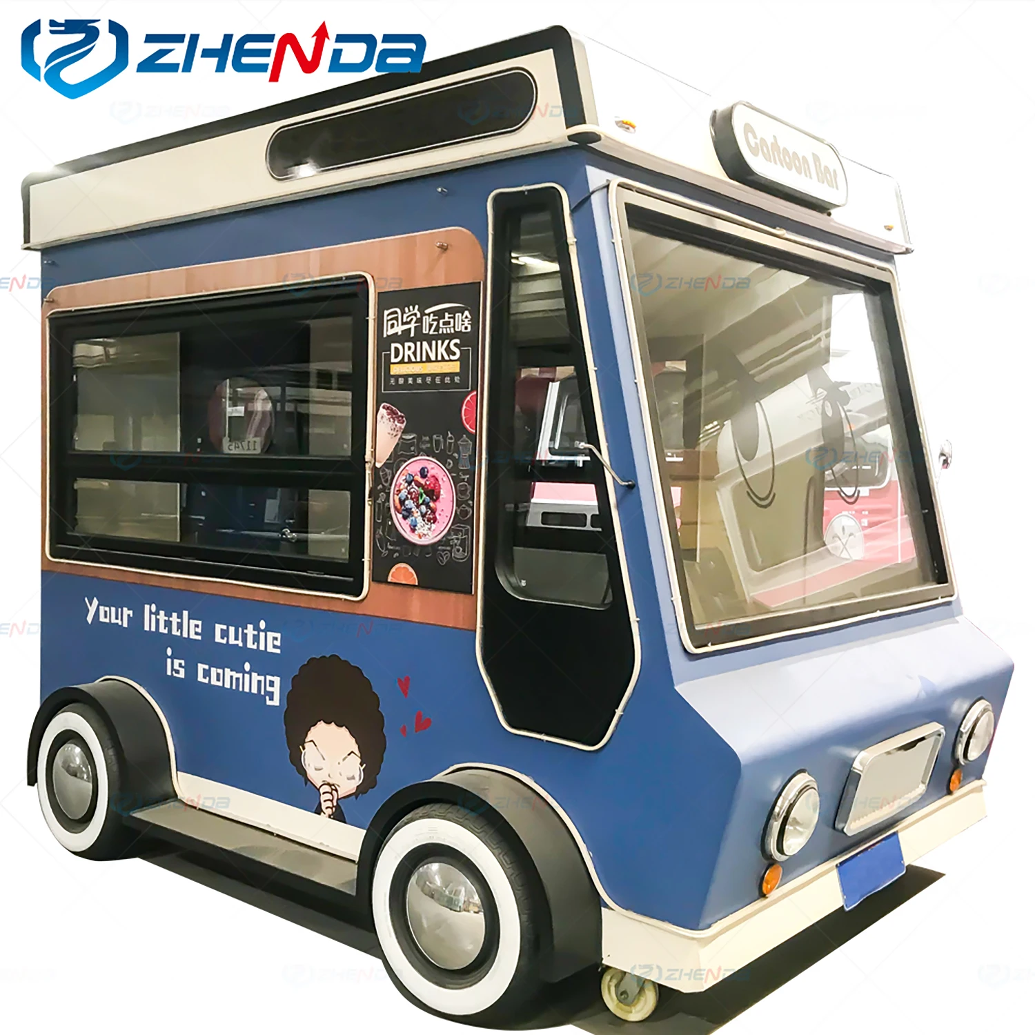 Hot Sale Catering Gelato Cart Hot Dog Cart with Grill and Deep Fryer ...