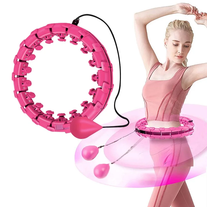 Slimming Hoop With Weight Exercise Weights Sport Sports Hoop Waist Trainer Exercise At Home Fitness Belly Abdominal Adjustable