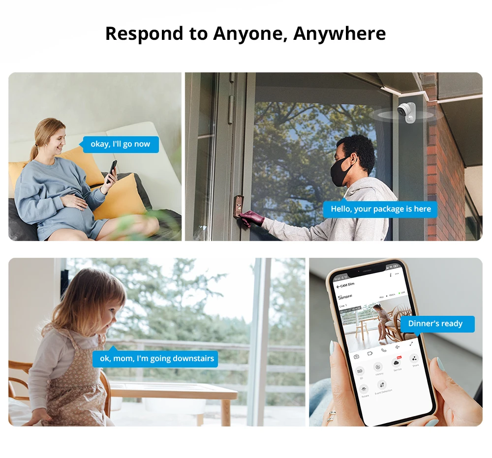 SONOFF CAM Slim Wi-Fi Smart Security System 1080P Mini Camera