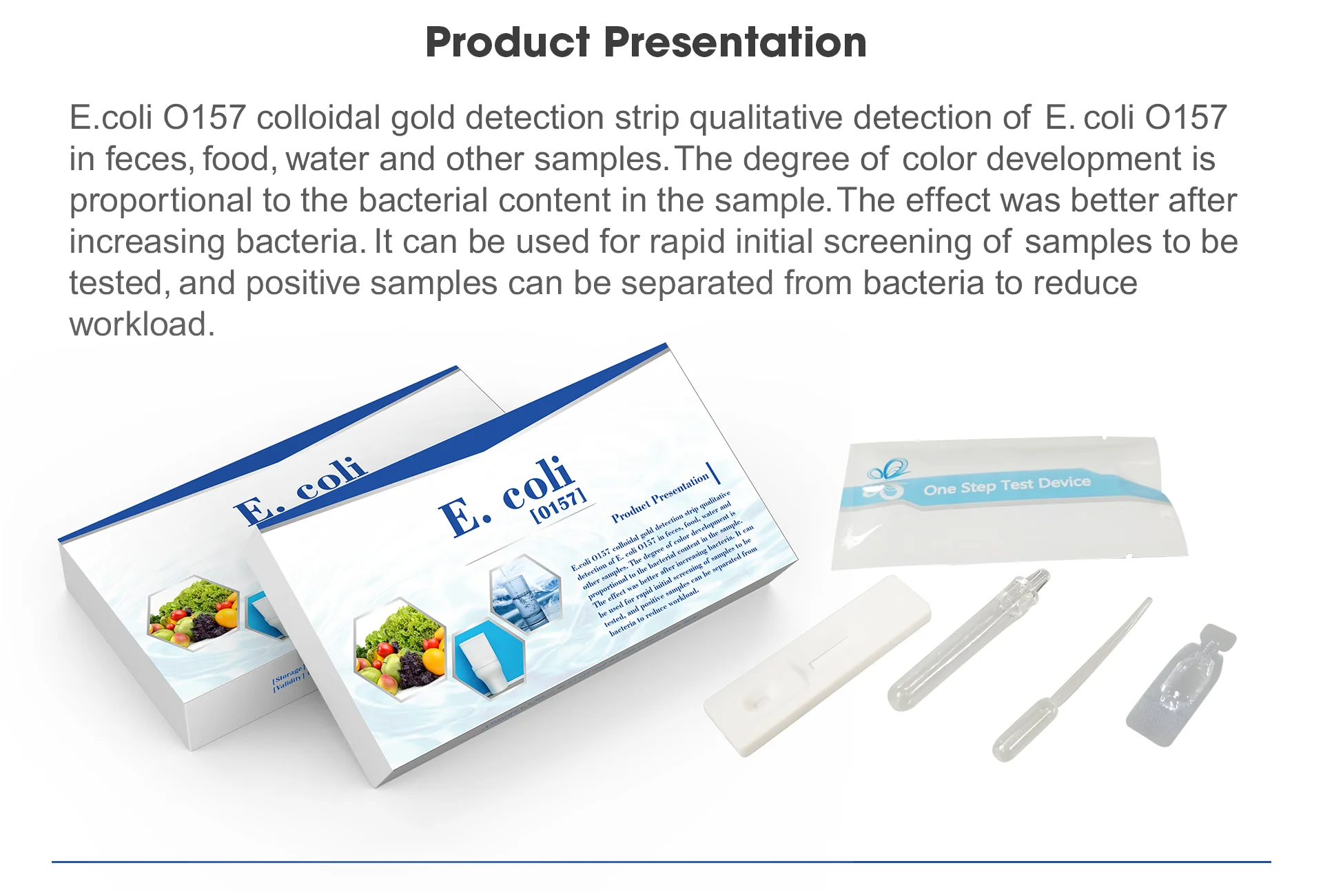Bacteria In Food,Water Test Kit For E. Coli 0157- 10 Minute Test For ...