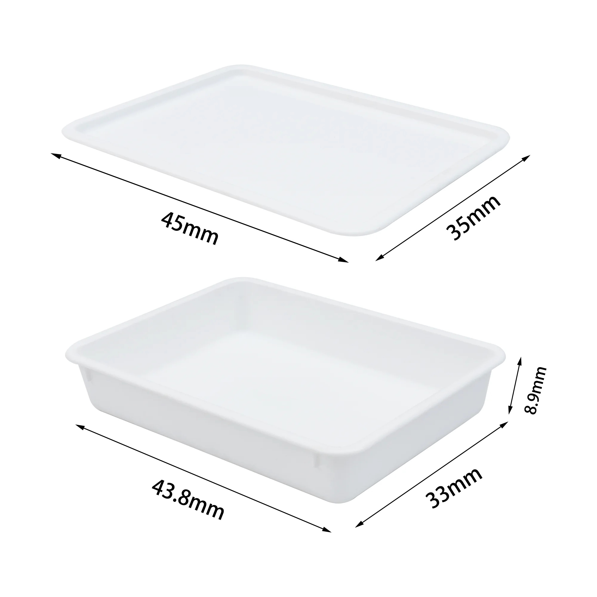 JOIN Bakery White Stackable Storage Pizza Trays Plastic Bread Case ...