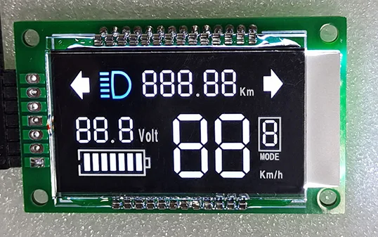 7 Segment Lcd Screen For Speedometer Motorcycle Yamaha Car Bike Pulsar ...
